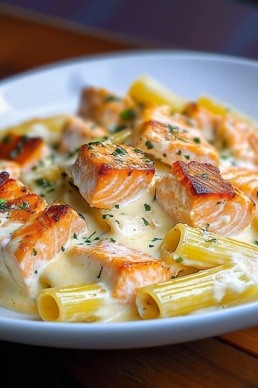 Creamy Salmon Pasta with Rigatoni - All Recipes