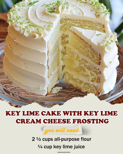 Key Lime Cake with Key Lime Cream Cheese Frosting - All Recipes